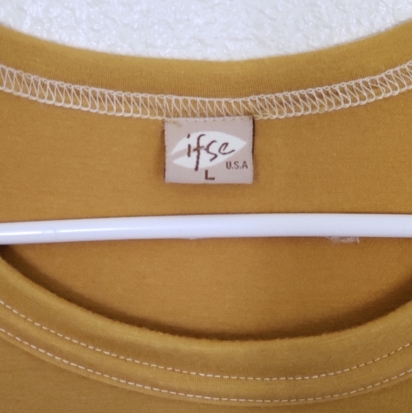 ifse | Tops | Ifse Mustard Color Tee | Poshmark